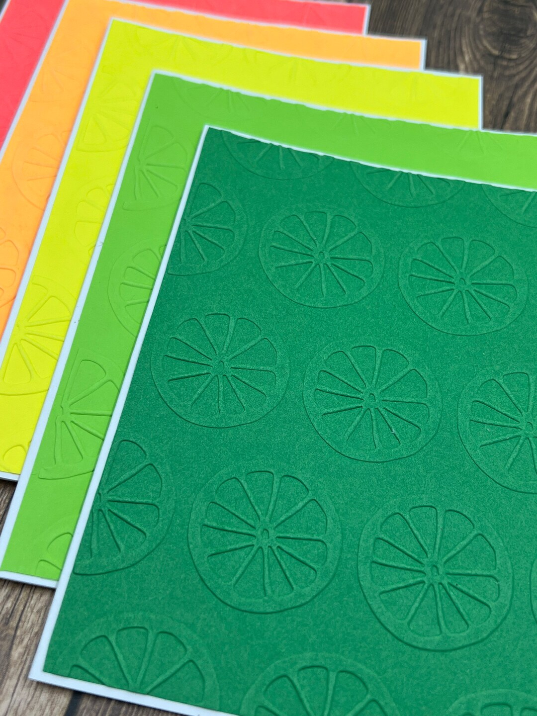 Embossed Fruit Cards Set of 5, All Occasion Card Set, Citrus Fruit ...