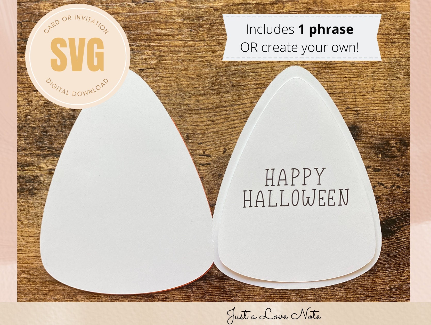 Candy Corn Card SVG for Cricut Halloween Card SVG File DIY - Etsy