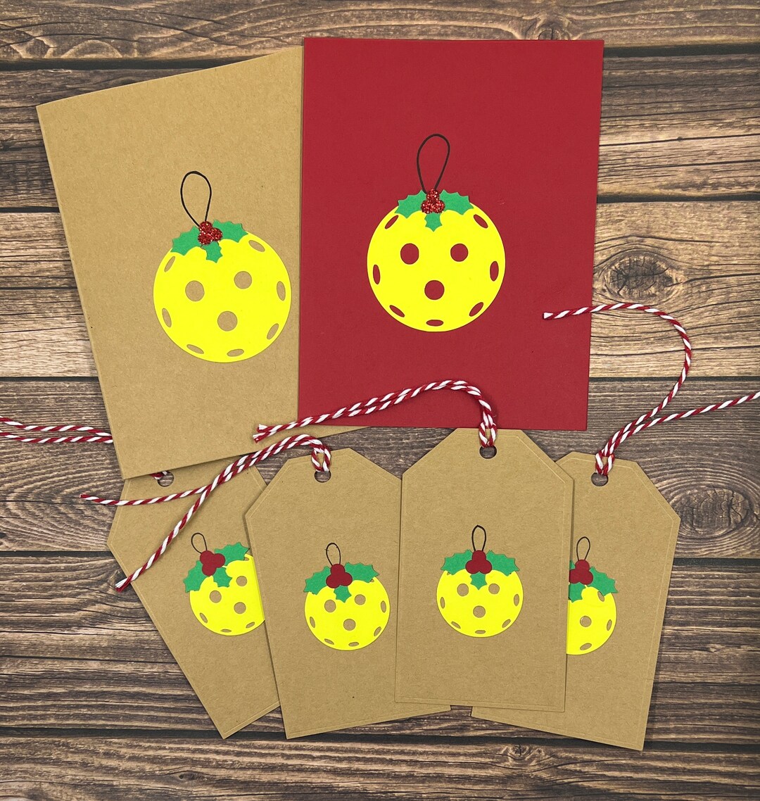 Pickleball Christmas Card, Pickleball Greeting Card, Pickleball ...