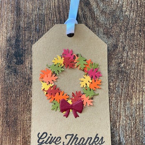 Fall Gift Tags, Thanksgiving Gift Tags, Fall Leaves Favor Tags, Autumn ...
