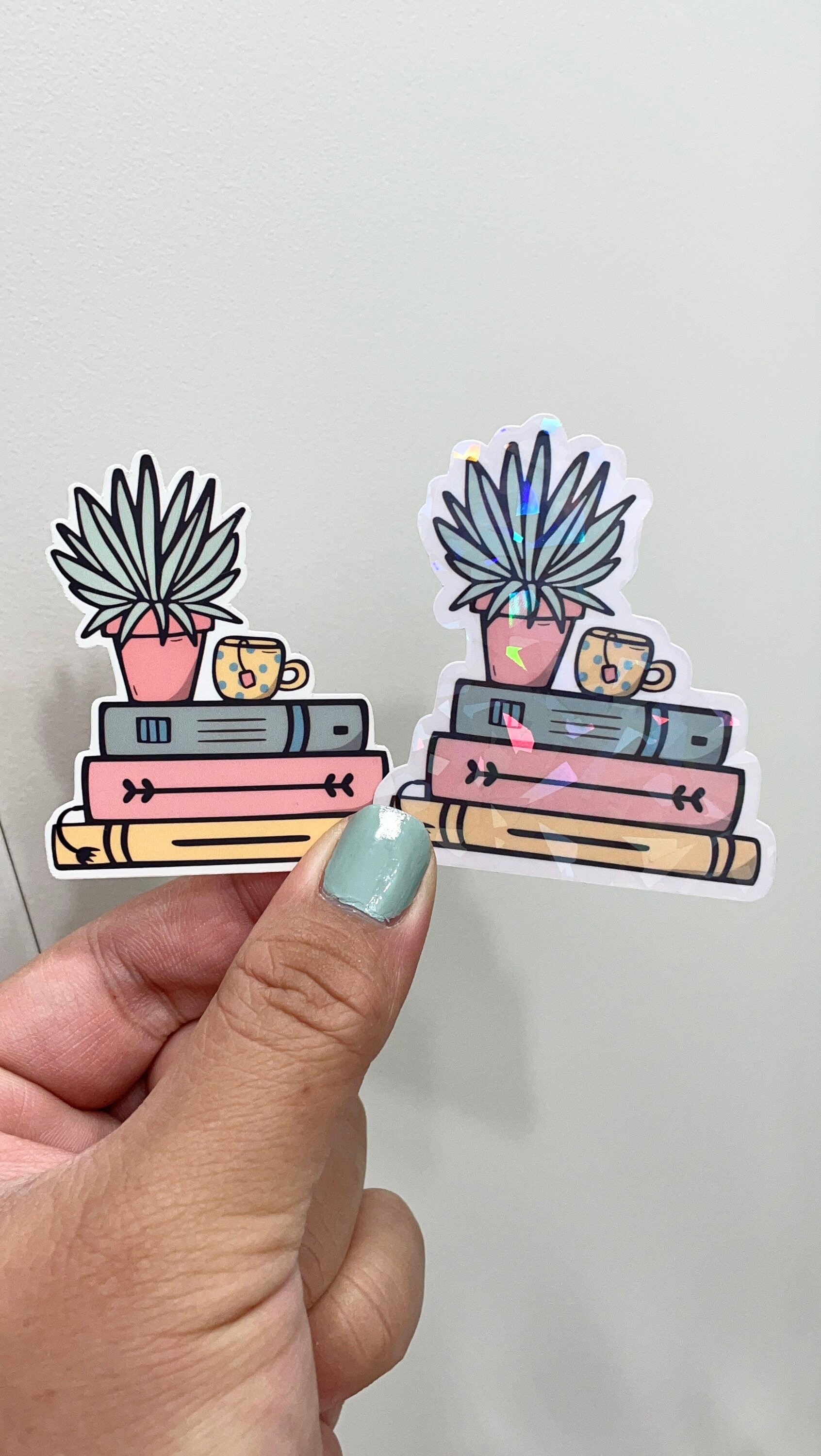 Holographic Broken Glass Book Lover Waterproof Stickers - Etsy