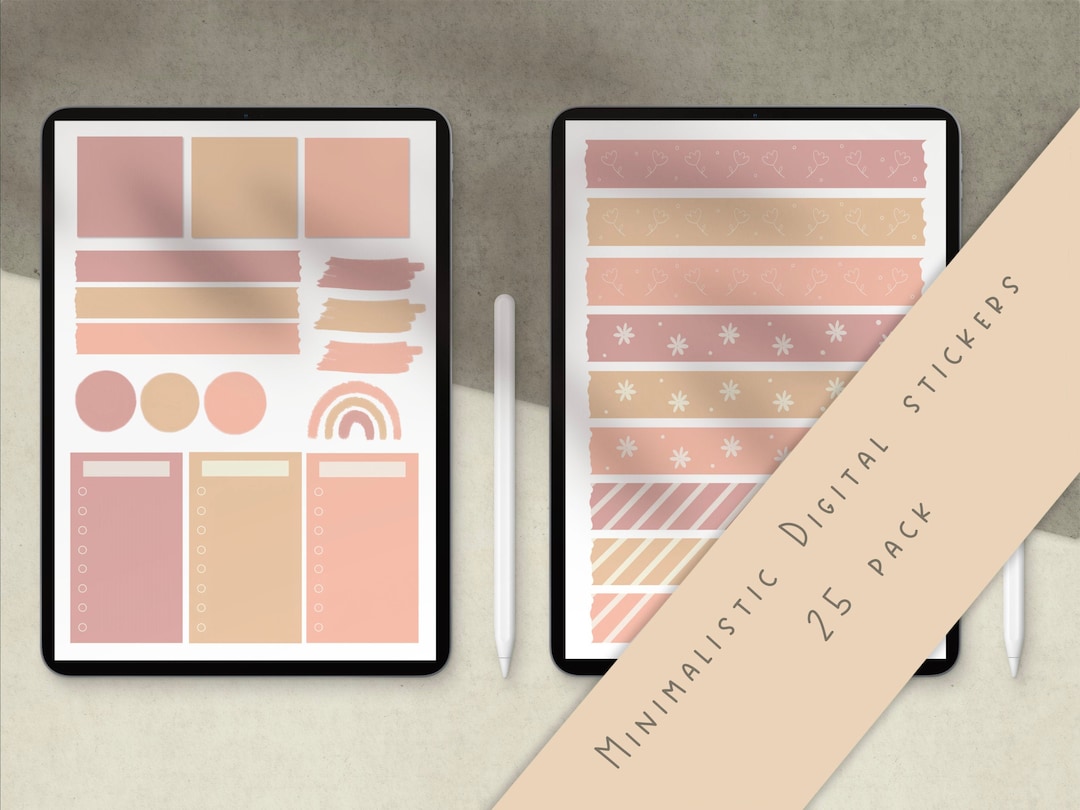 Minimalistic Digital Sticker Pack | Digital Stickers for Goodnotes ...