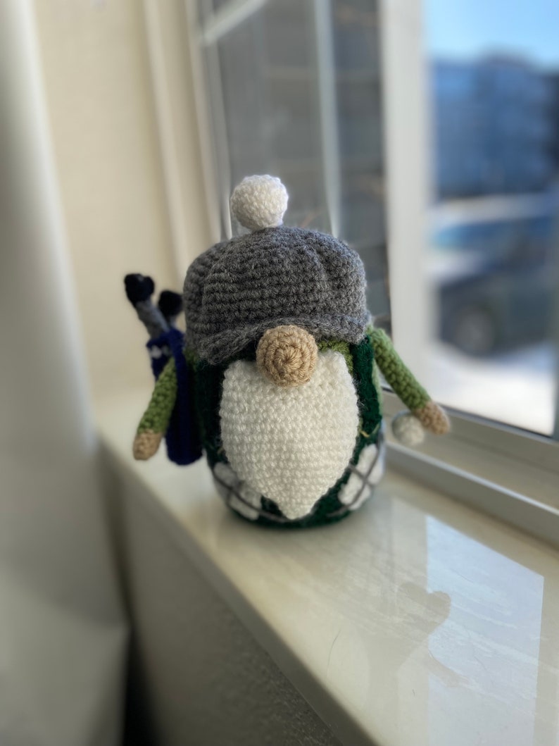 Crochet Golfer Gnome Plush PATTERN with Golf Club Headcover - Etsy