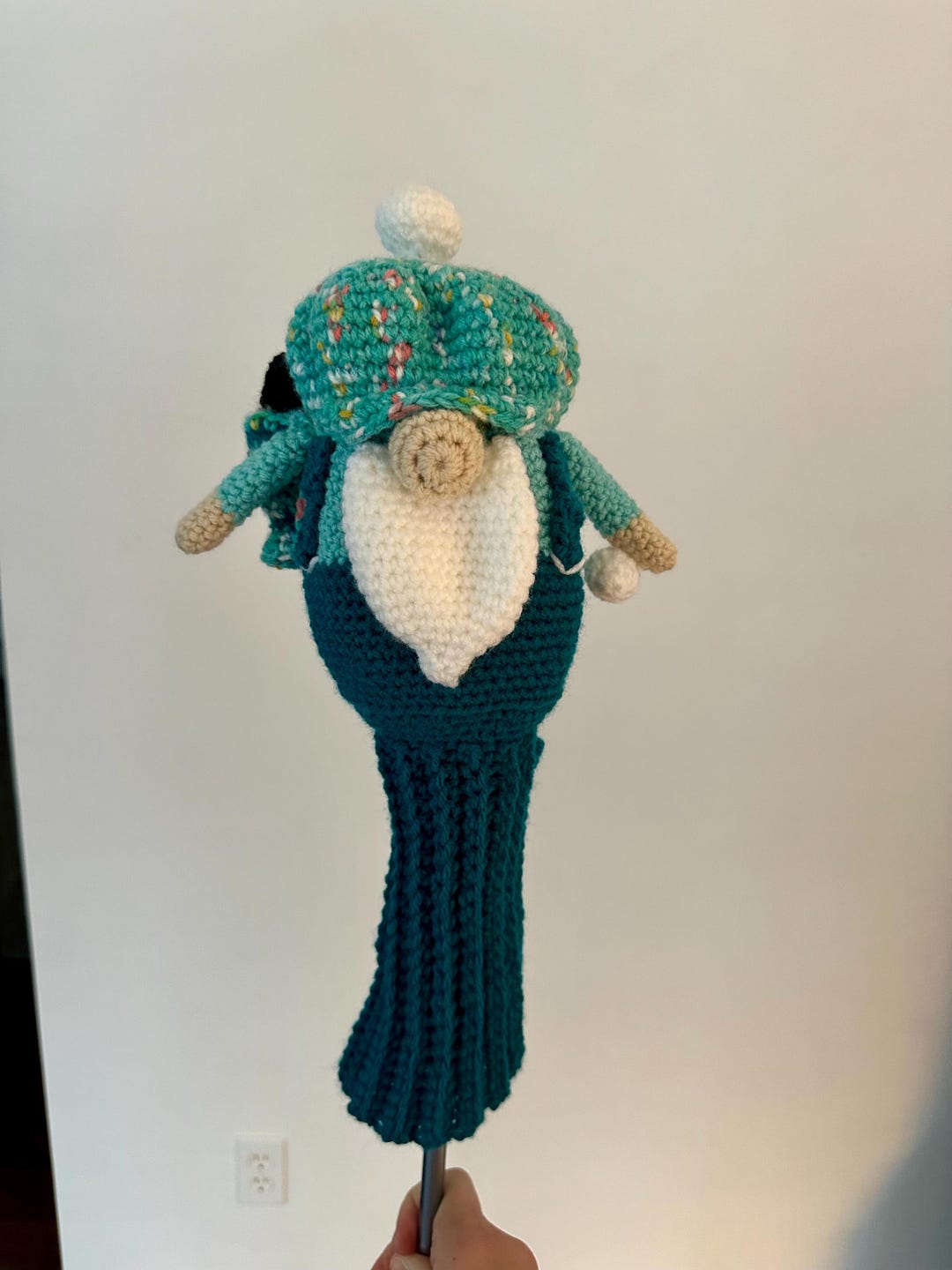 Crochet Golfer Gnome Fairway Wood Golf Club Headcover: Turquoise and ...