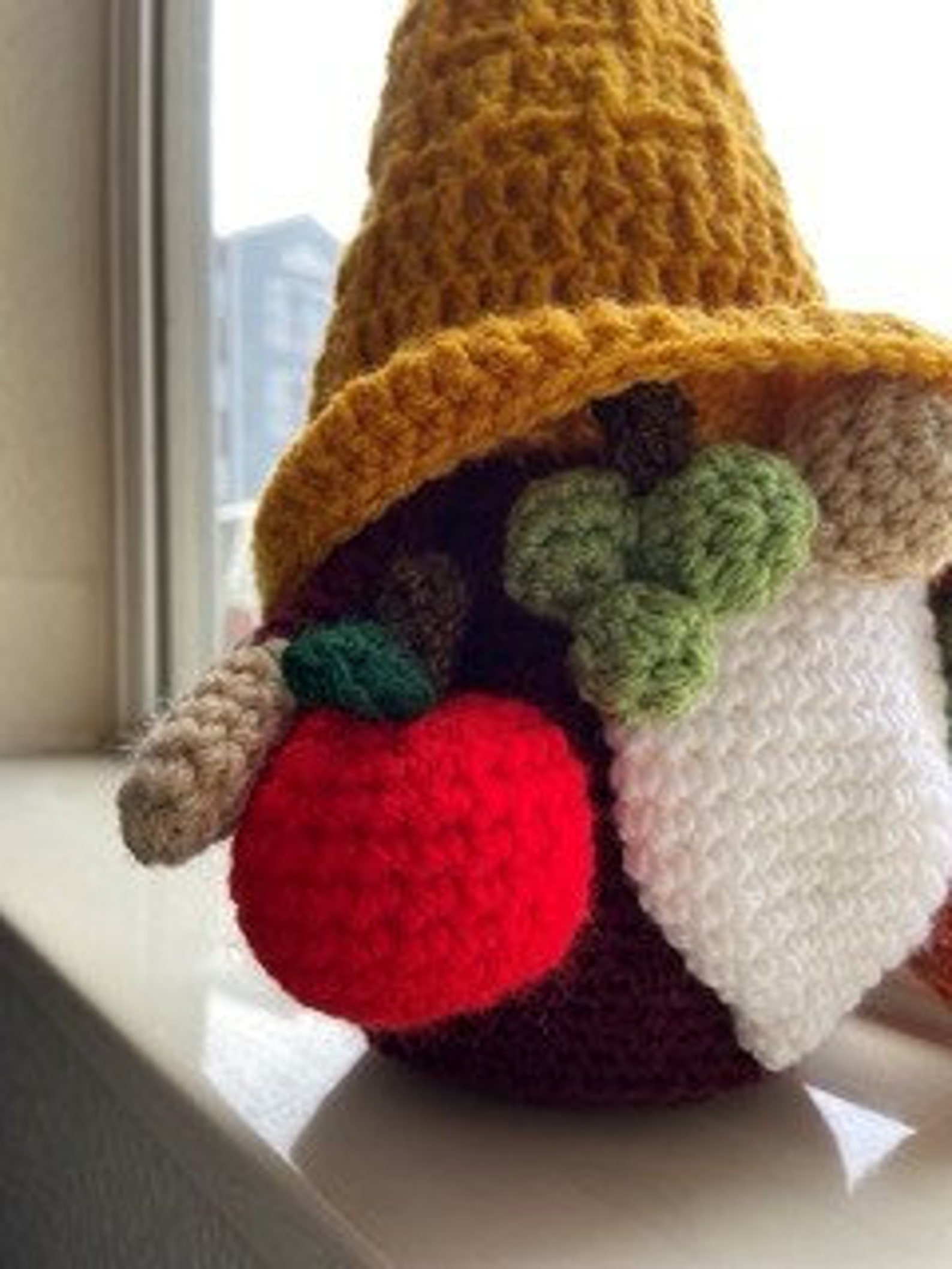 Crochet Thanksgiving Cornucopia Gnome Plush PATTERN - Etsy
