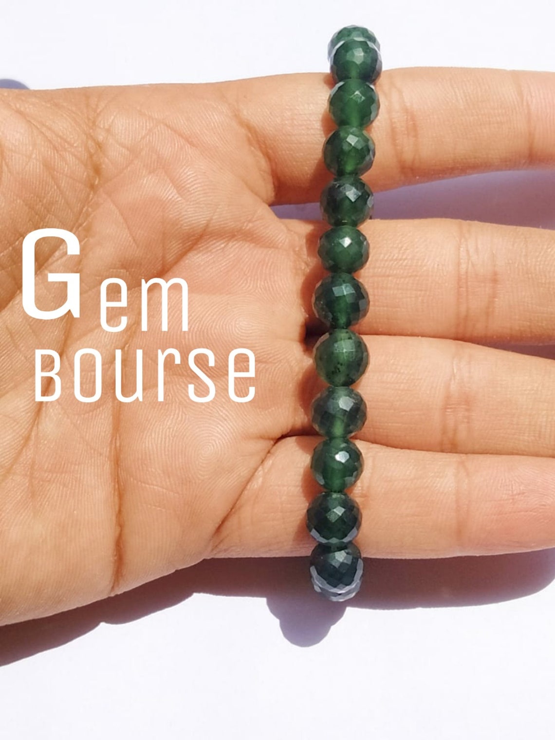 Serpentin Armband rund Perlen AAA Qualität hand facettiert 18 | Etsy