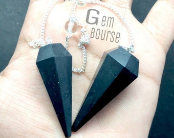 Black Obsidian Pendulum - Etsy