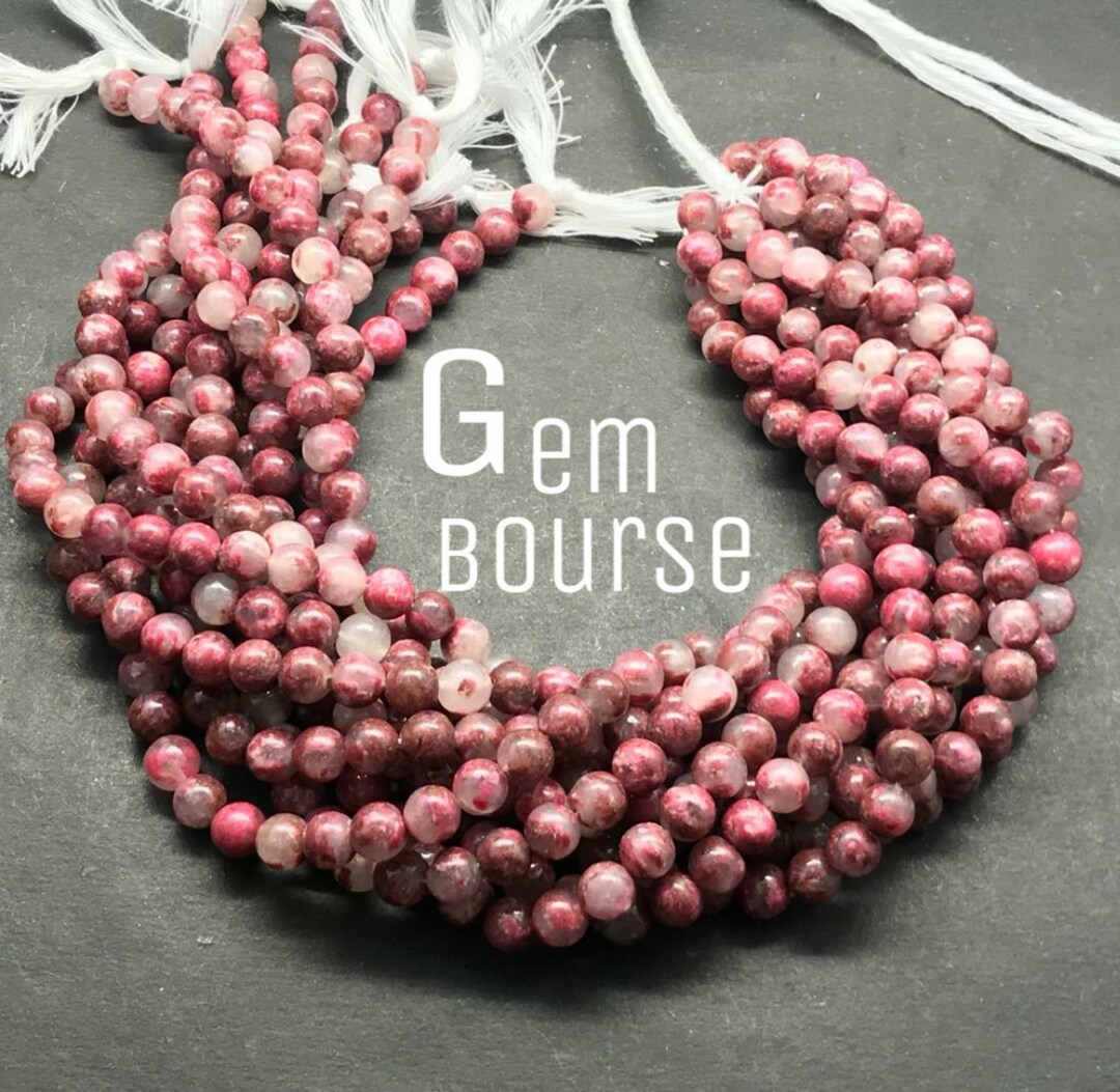 Natural Thulite Rounds Beads AAA Norwegian Thulite Smooth Polished ...