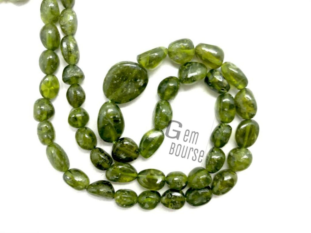 Vesuvianite Nugget Beads | Polished Vasonite, 17 Inch Strand - Etsy