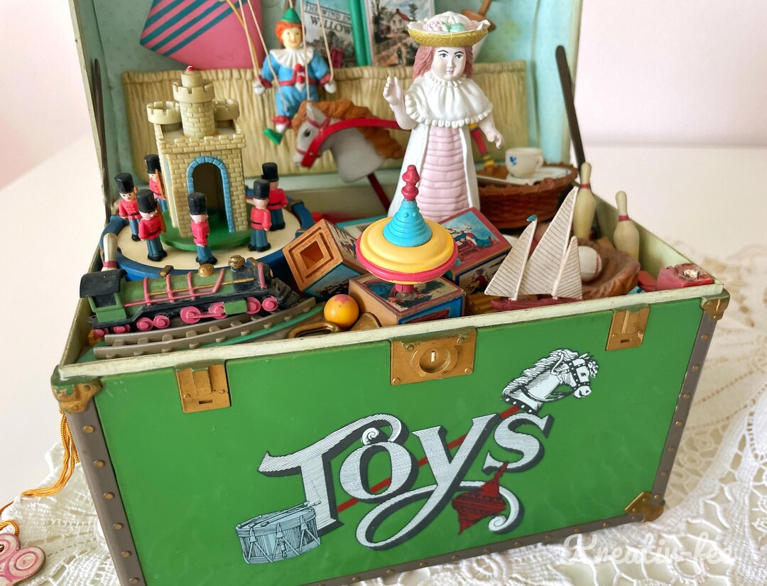 Enesco 1986 Toy Box Treasure Chest Vintage Collectible - Etsy