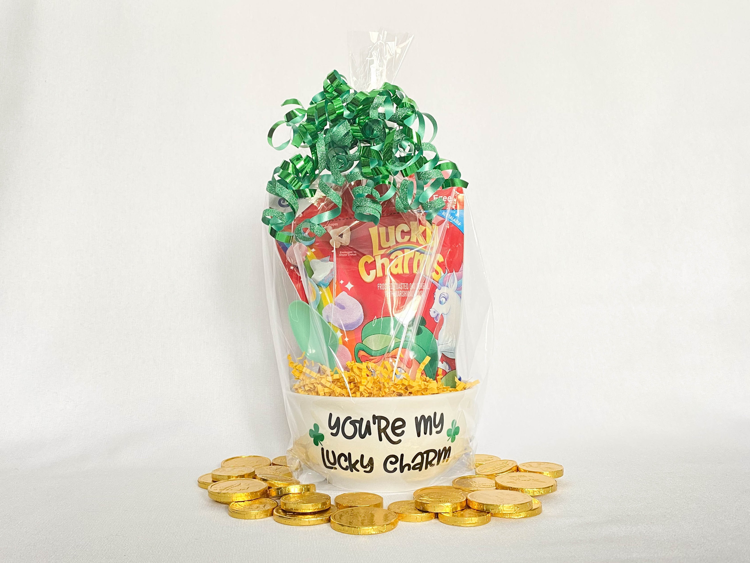 Lucky Charm Bowl, St Patricks Day Bowl, Cerealsly Bowl, Cesta de regalo ...