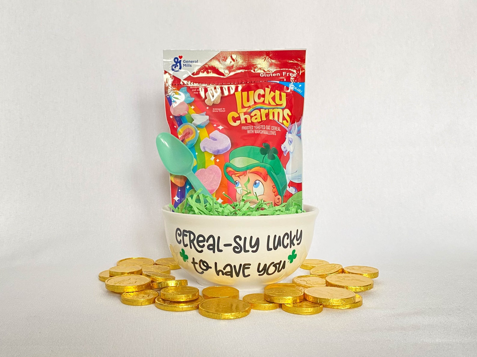 Cerealsly Bowl Lucky to Have You Lucky Charm Gift Cerealsly - Etsy