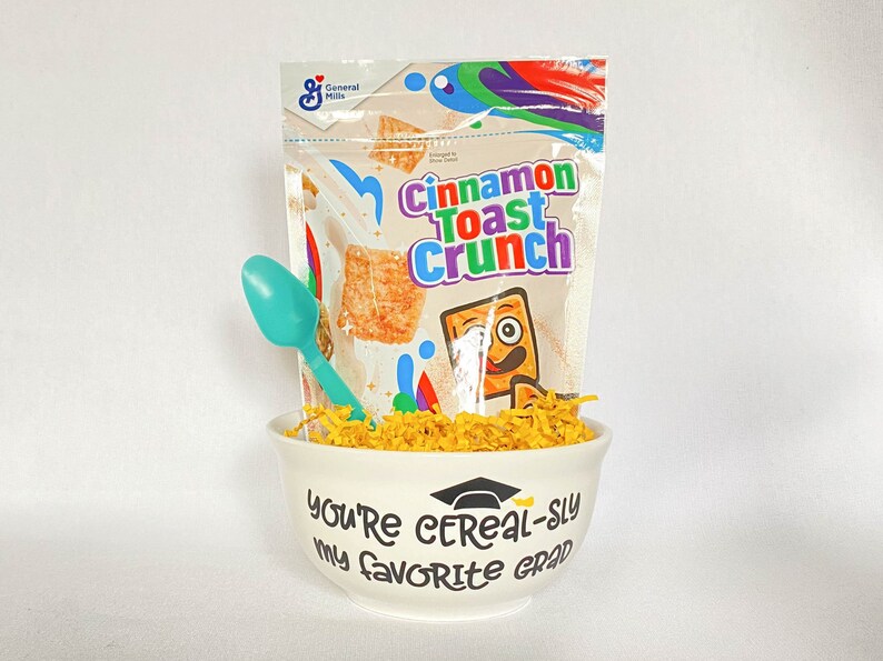 Favorite Graduate Cereal Bowl, Graduation Gift, Cereal Grad, Graduation ...