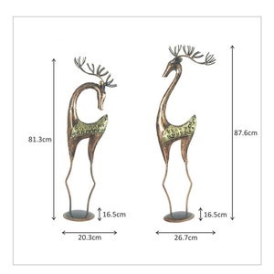 2pcs, Couple Deer, Iron Craft Deer Family, Home Decorative Showpiece ...