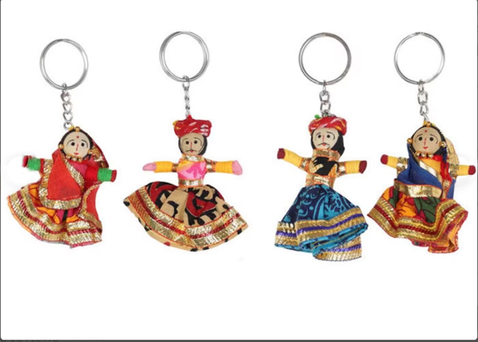 100 Indian Handicraft Puppet Couple Keyring Keychain Return - Etsy
