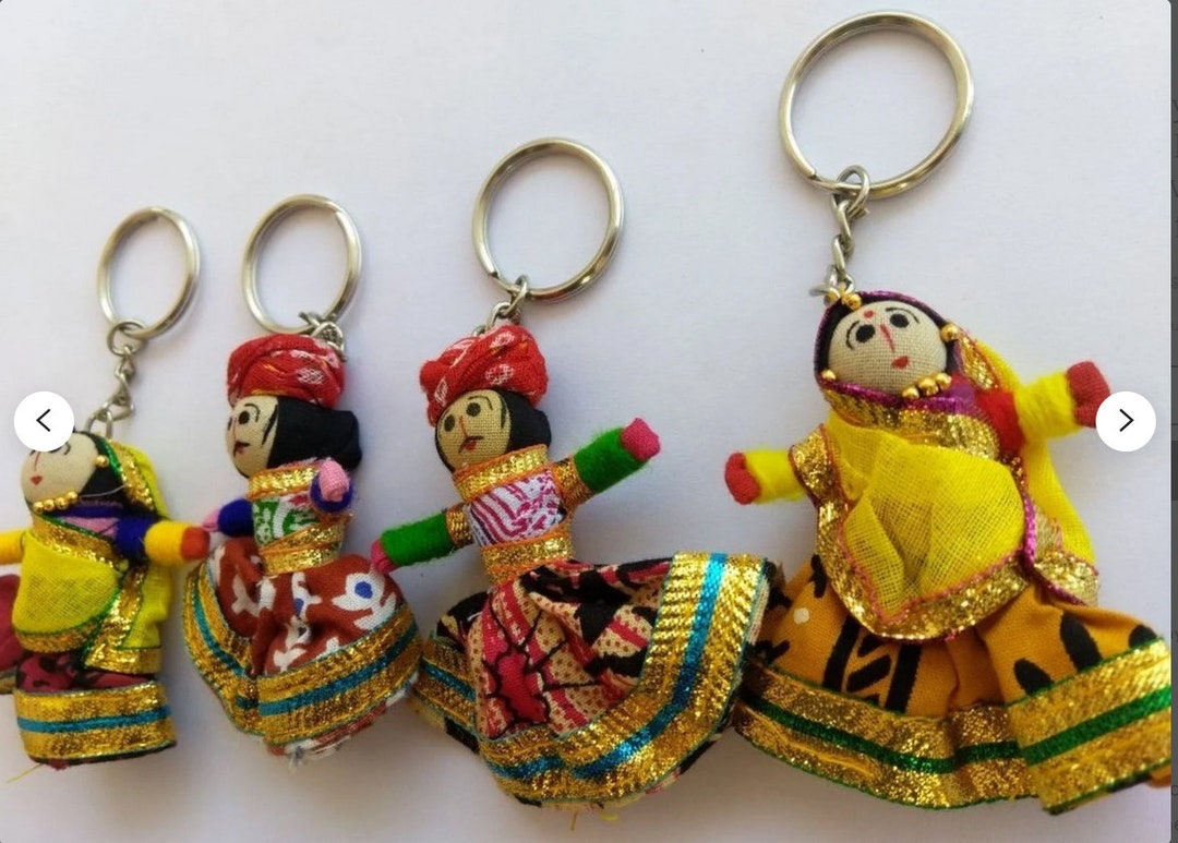 100 Indian Handicraft Puppet Couple Keyring Keychain Return Gift for ...