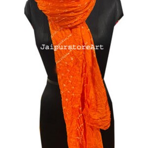 Indian Wholesale Lot of Solid Color Bandhani Bhandej Silk Dupatta ...