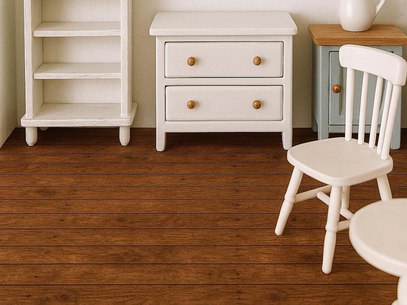 Printable Miniature Rustic Wood Plank Flooring | 1:12 Scale Dollhouse ...