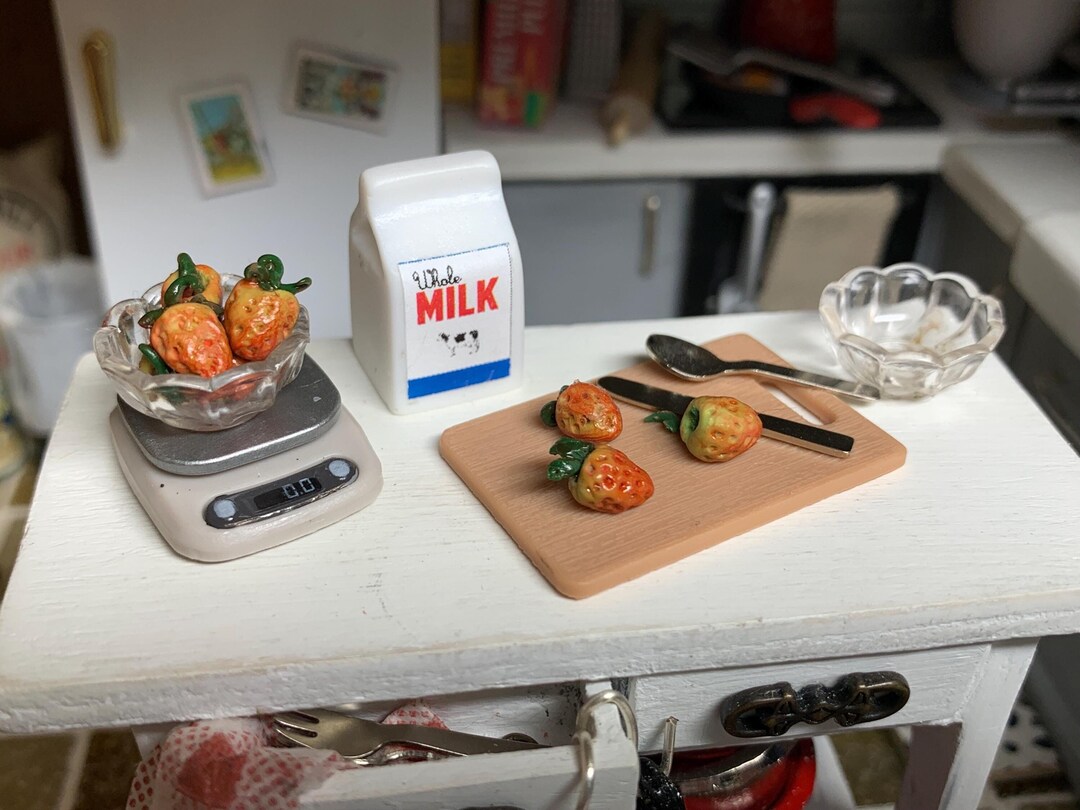 Miniature Strawberries/ Miniature Fruit/ 1:12 Scale Food/ Scale Food ...