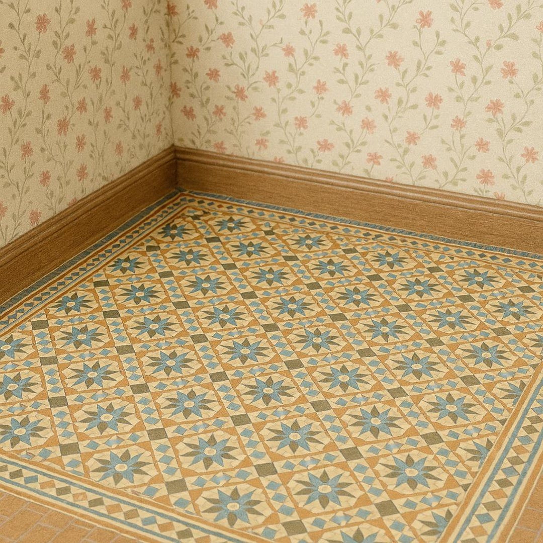 Printable Victorian Tile Floor – 1:12 Scale Miniature Flooring for ...