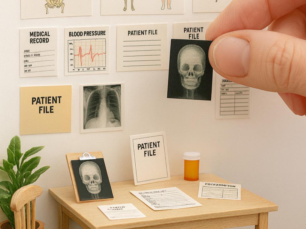 Printable 1:12 Scale Medical Charts, Patient Files & X-rays, Dollhouse ...
