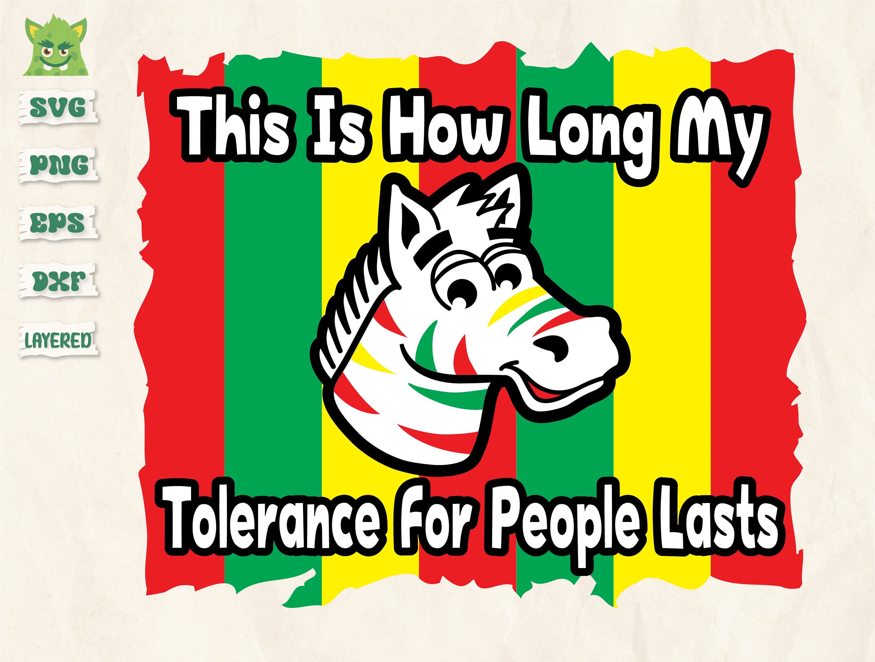 This is How Long My Tolerance for People Lasts Svg Compassion - Etsy