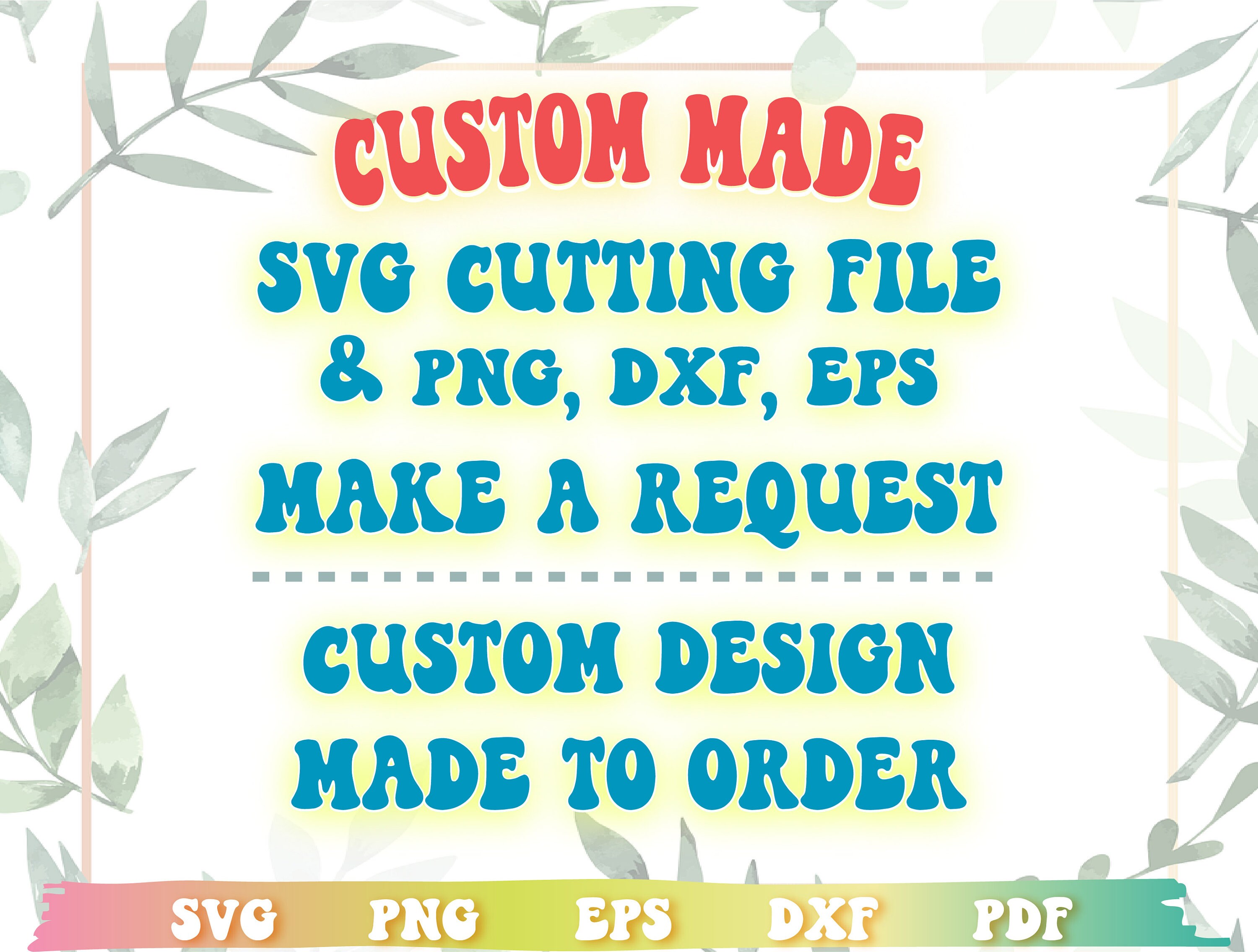 Custom Svg/ Png Personalized Made to Order Custom Text Svg - Etsy