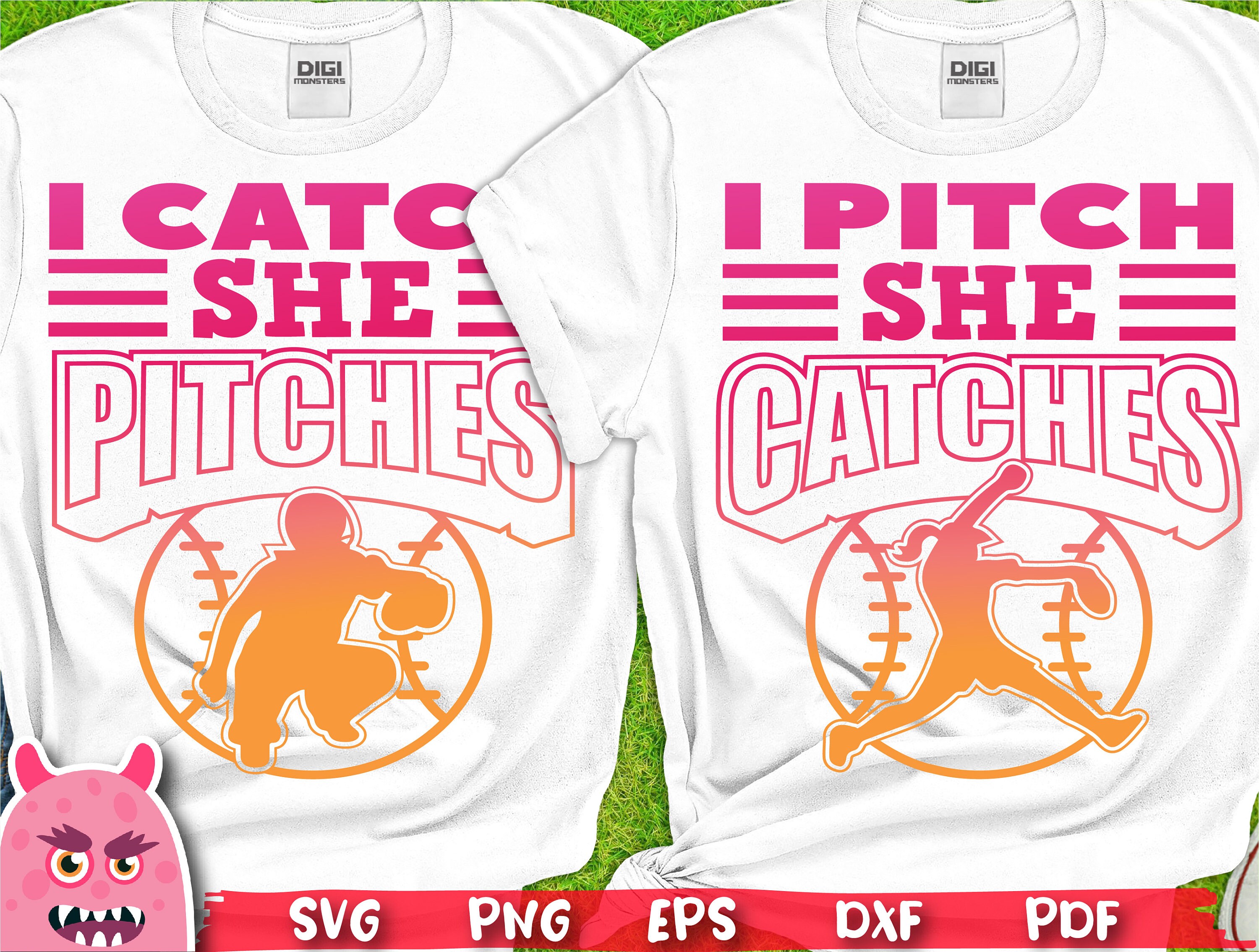 Fast Pitch Softball Svg I Pitch She Catches Svg I Catch She - Etsy