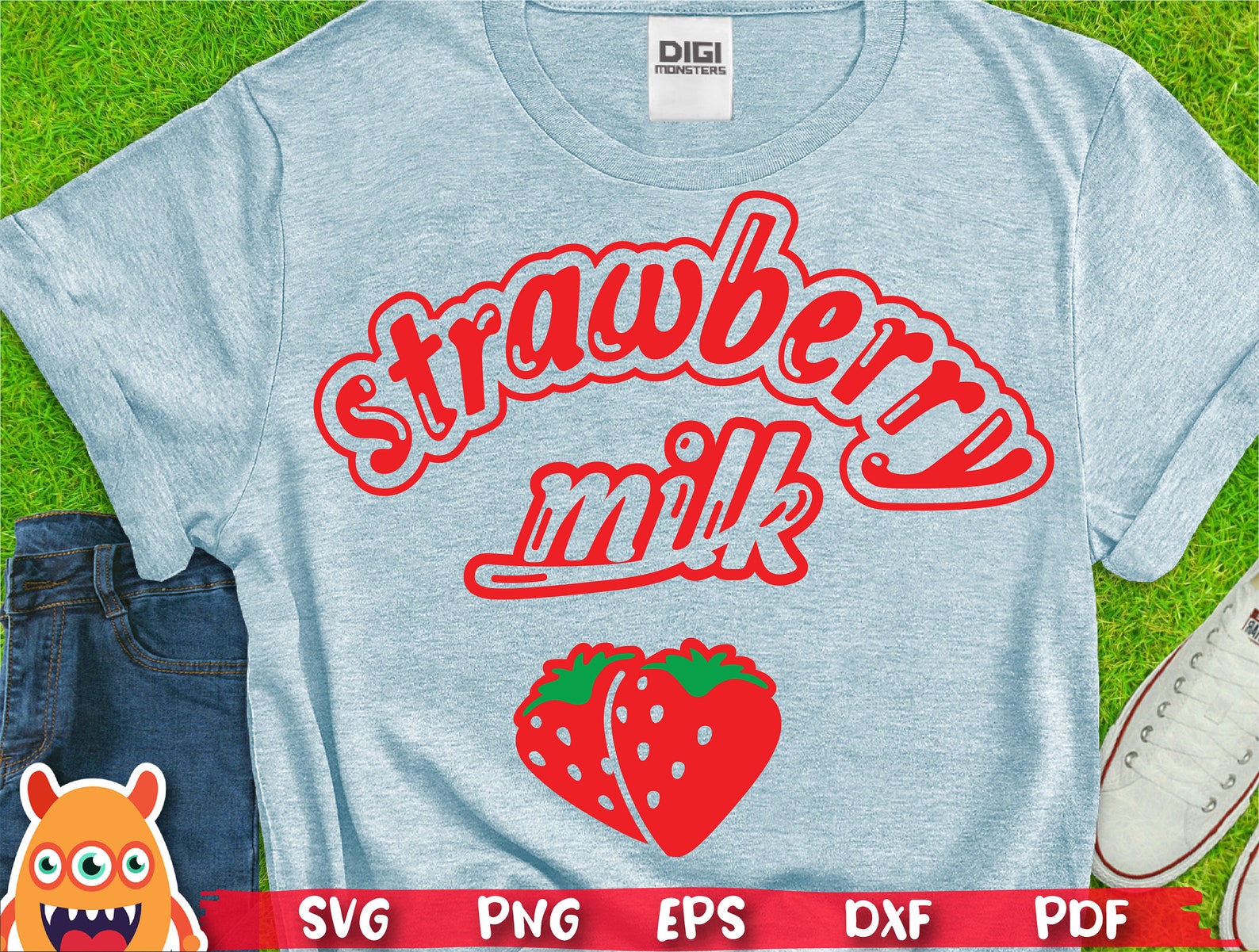 Strawberry Milk Shirt Svg Kawaii Milk Svg Strawberry Svg | Etsy