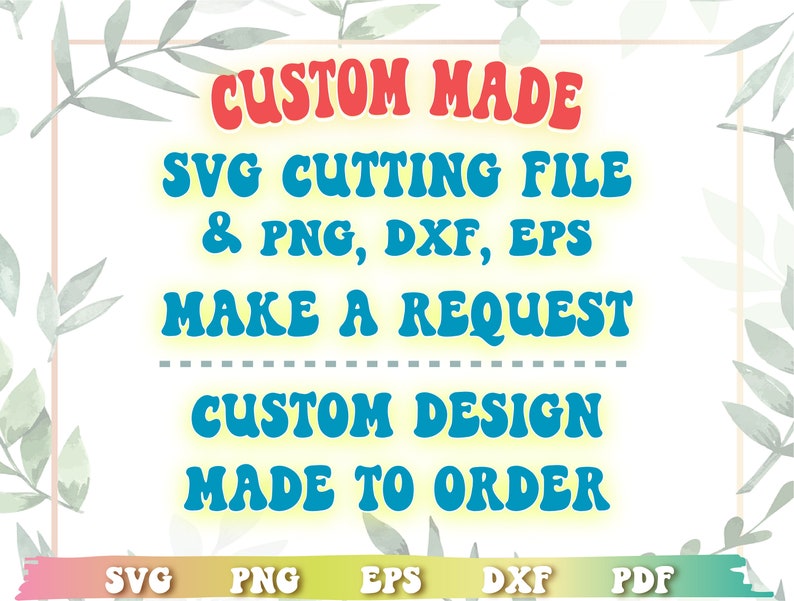 Custom Svg/ Png Personalized Made to Order Custom Text Svg - Etsy