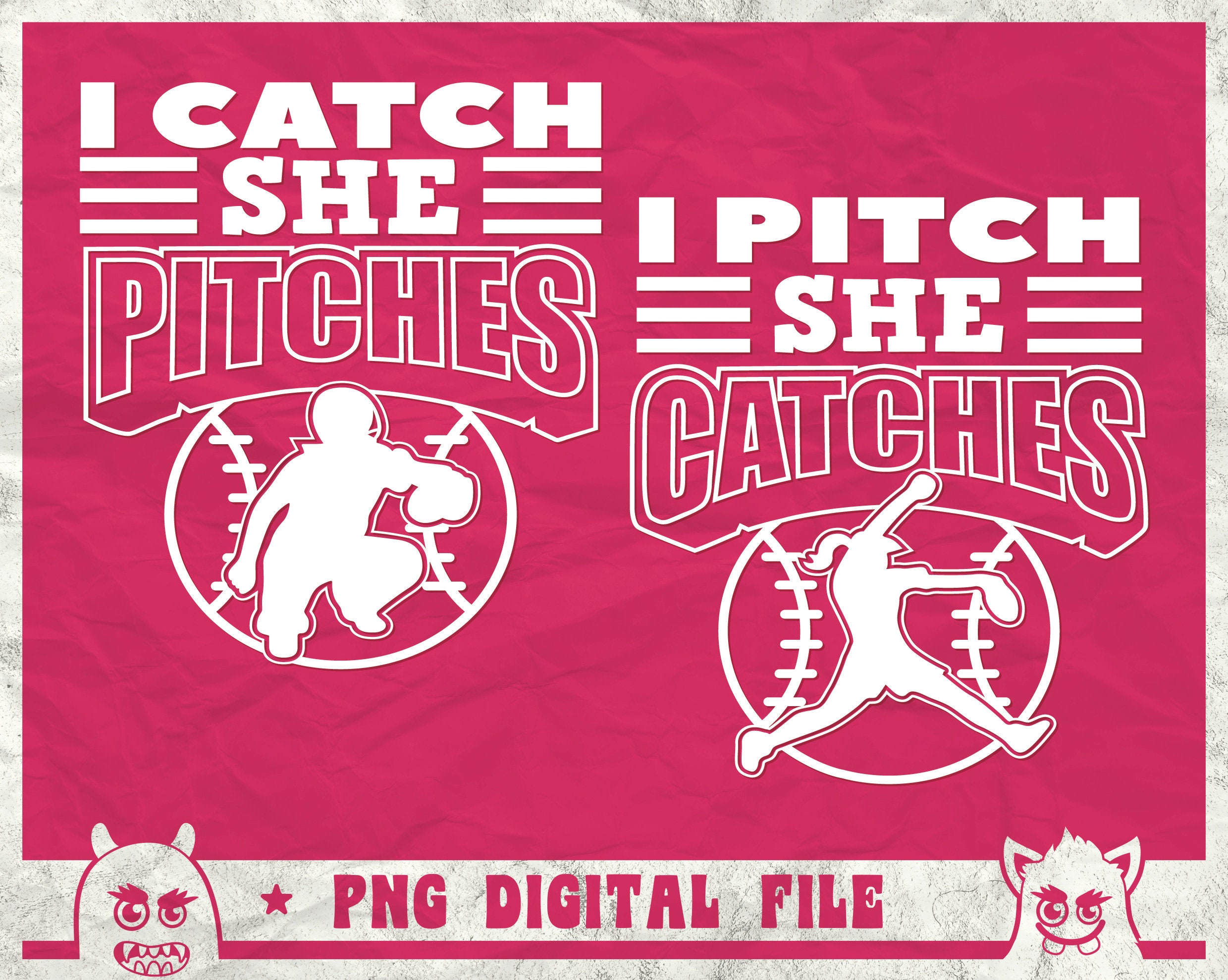 Fast Pitch Softball Svg | I Pitch She Catches Svg I Catch She Pitches ...