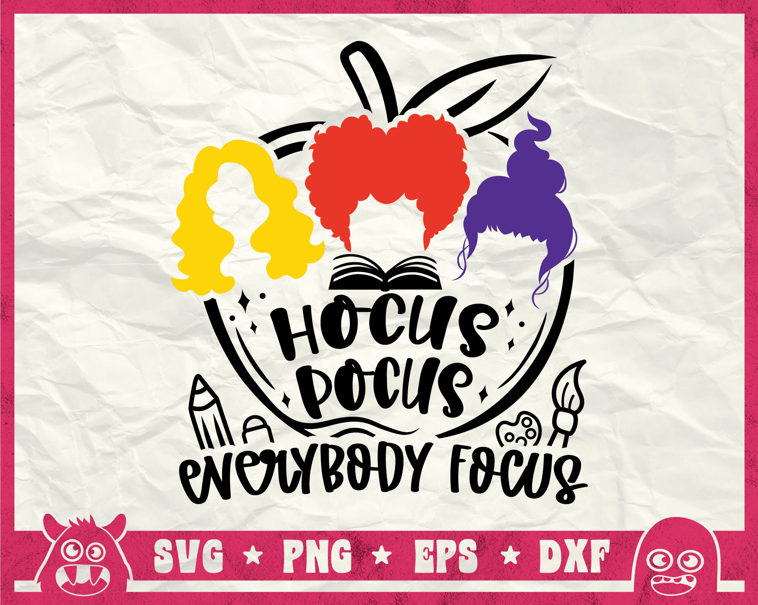 Hocus Pocus Everybody Focus Svg Teacher Halloween Shirt Svg - Etsy