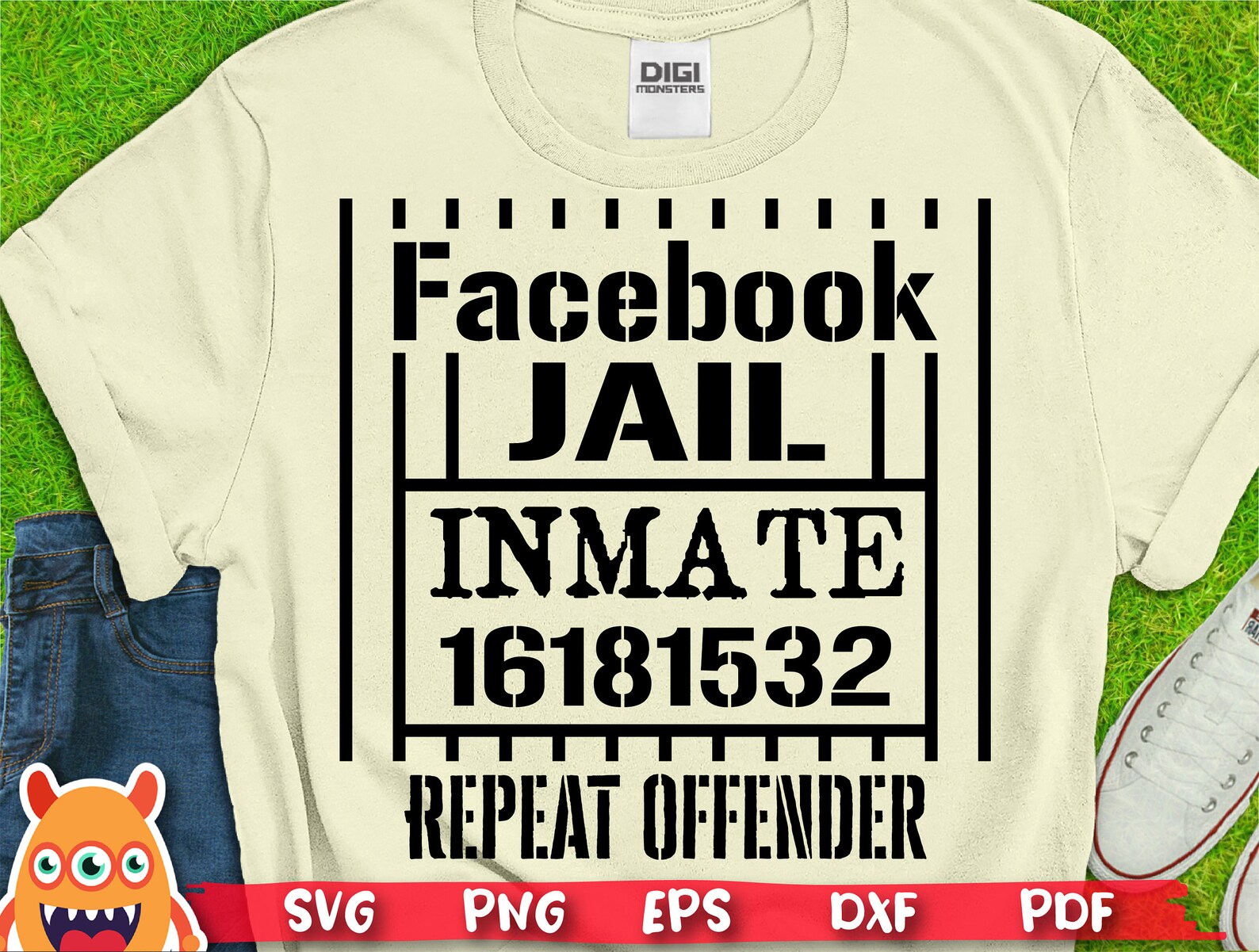 Facebook Jail Inmate Repeat Offender Svg FB Jail Svg | Etsy