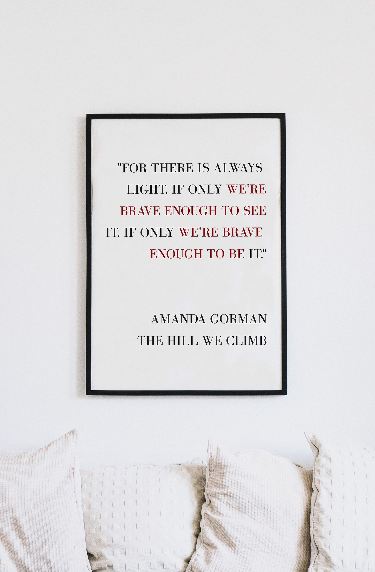 Amanda Gorman | the Hill We Climb Printable Wall Art | Inauguration ...