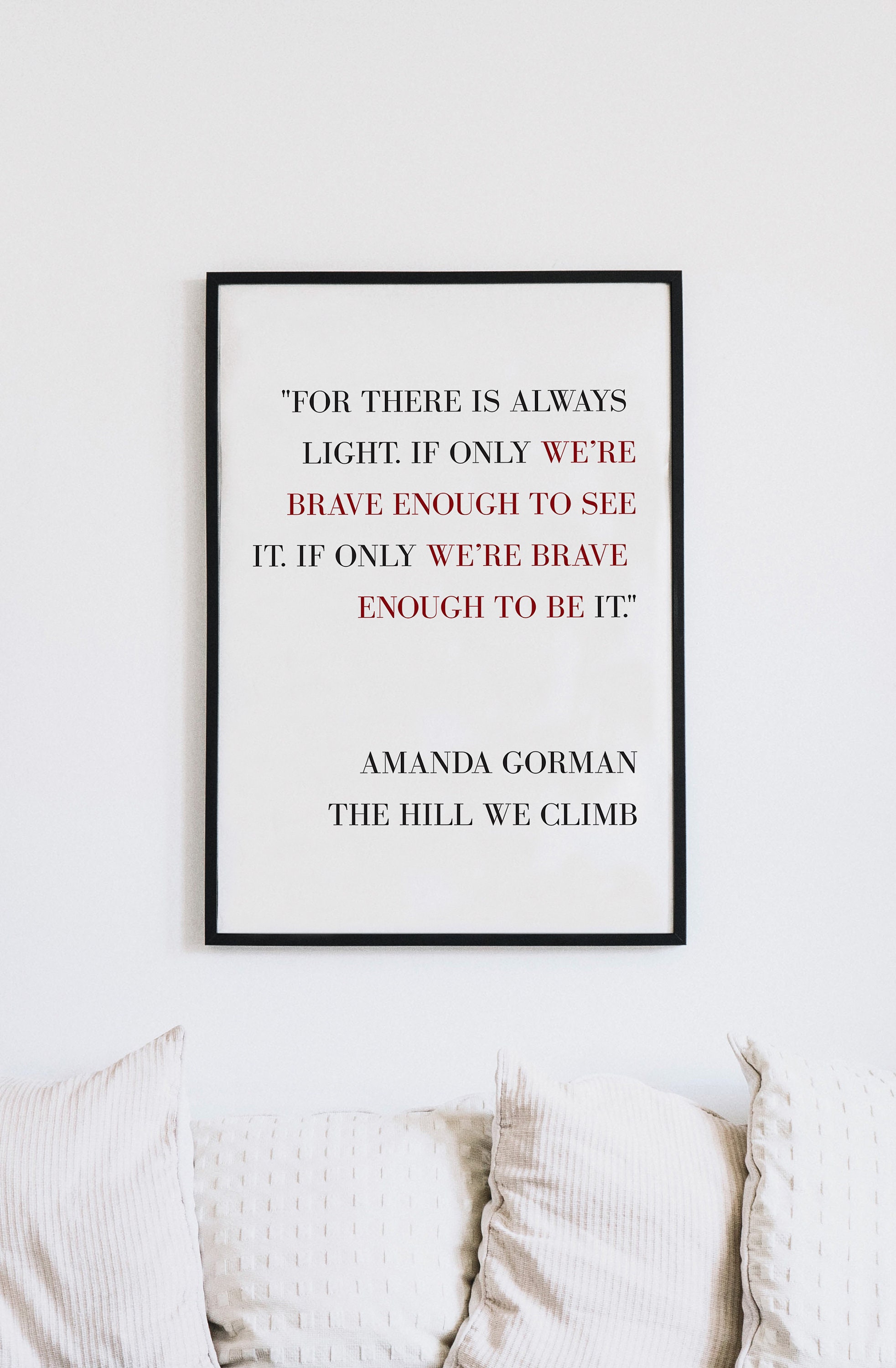 Amanda Gorman | the Hill We Climb Printable Wall Art | Inauguration ...