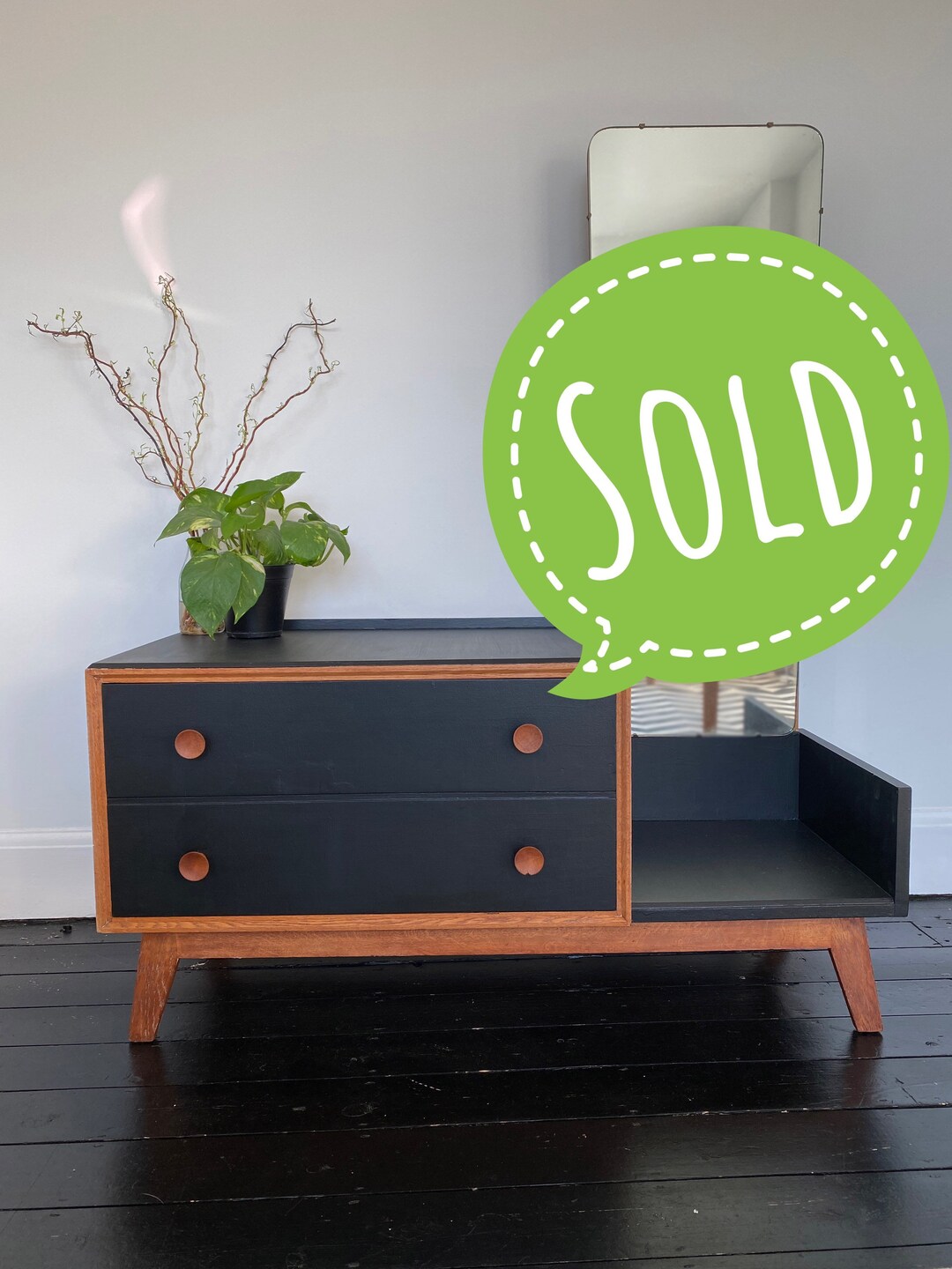 SOLD Meredew Mid-century Mirror Console - Etsy