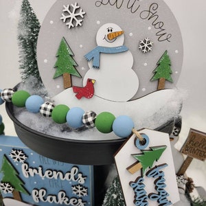 Hello Winter Tiered Tray Set tray NOT Included - Etsy