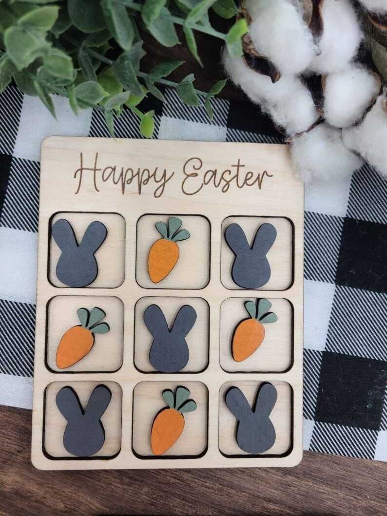 Easter Tic-tac-toe Board - Etsy