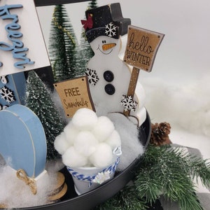 Hello Winter Tiered Tray Set tray NOT Included - Etsy