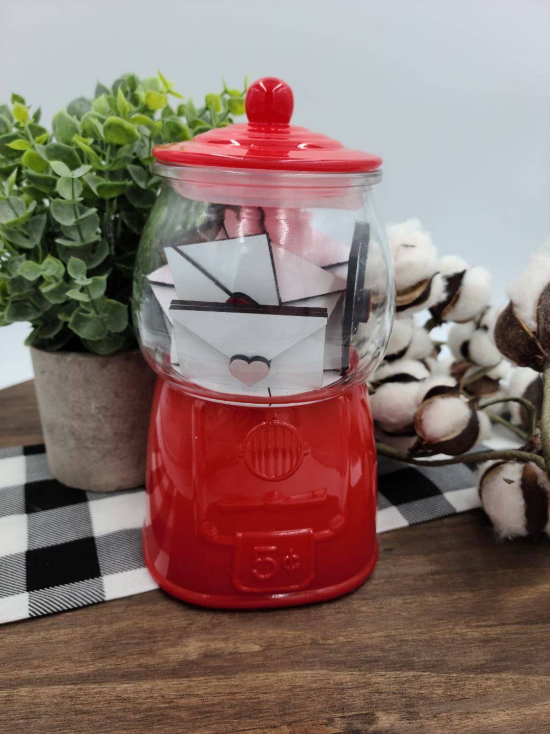 Decorative Glass Gumball Machine and Mini Envelope Set sold Separately ...