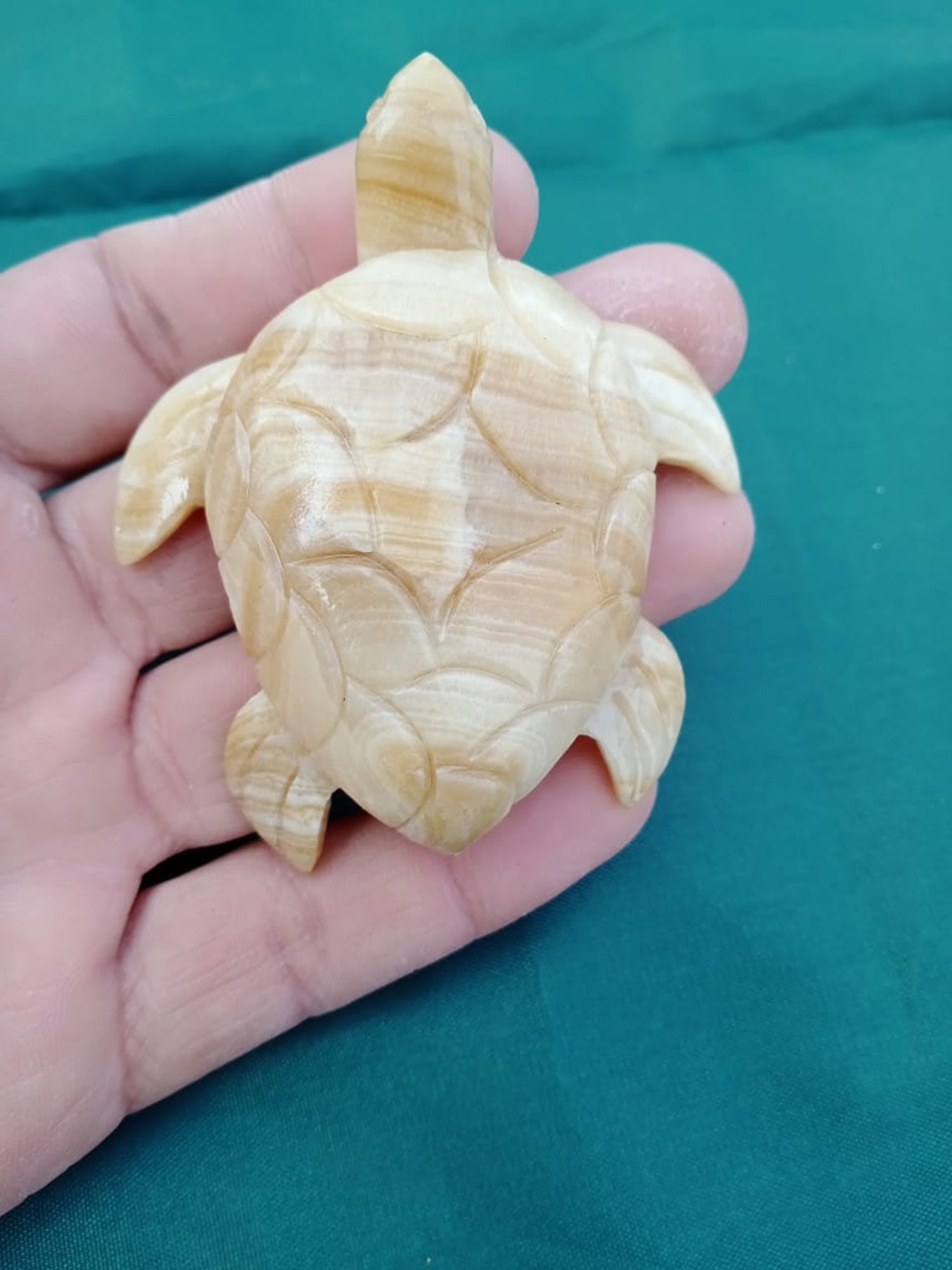 Turtles 5 Pieces Handmade Natural Stone Coke Calcite Carving. | Etsy