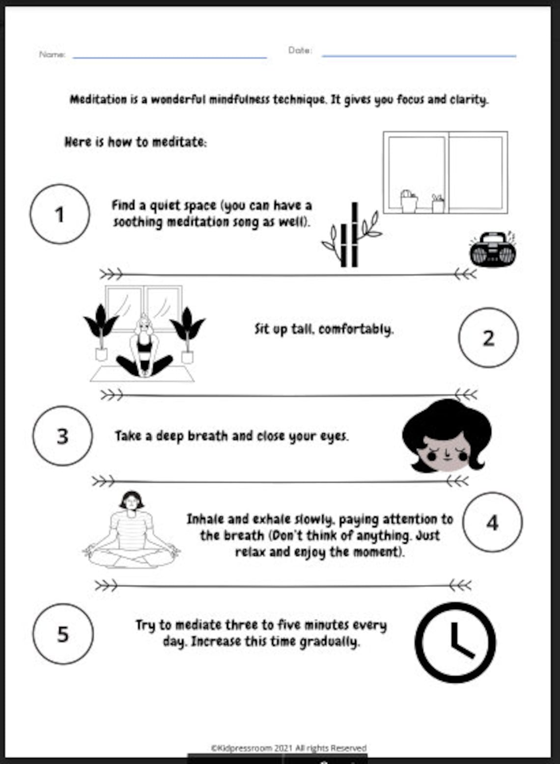 Relaxing Mindfulness Activities for Kids and Teens Mindful | Etsy