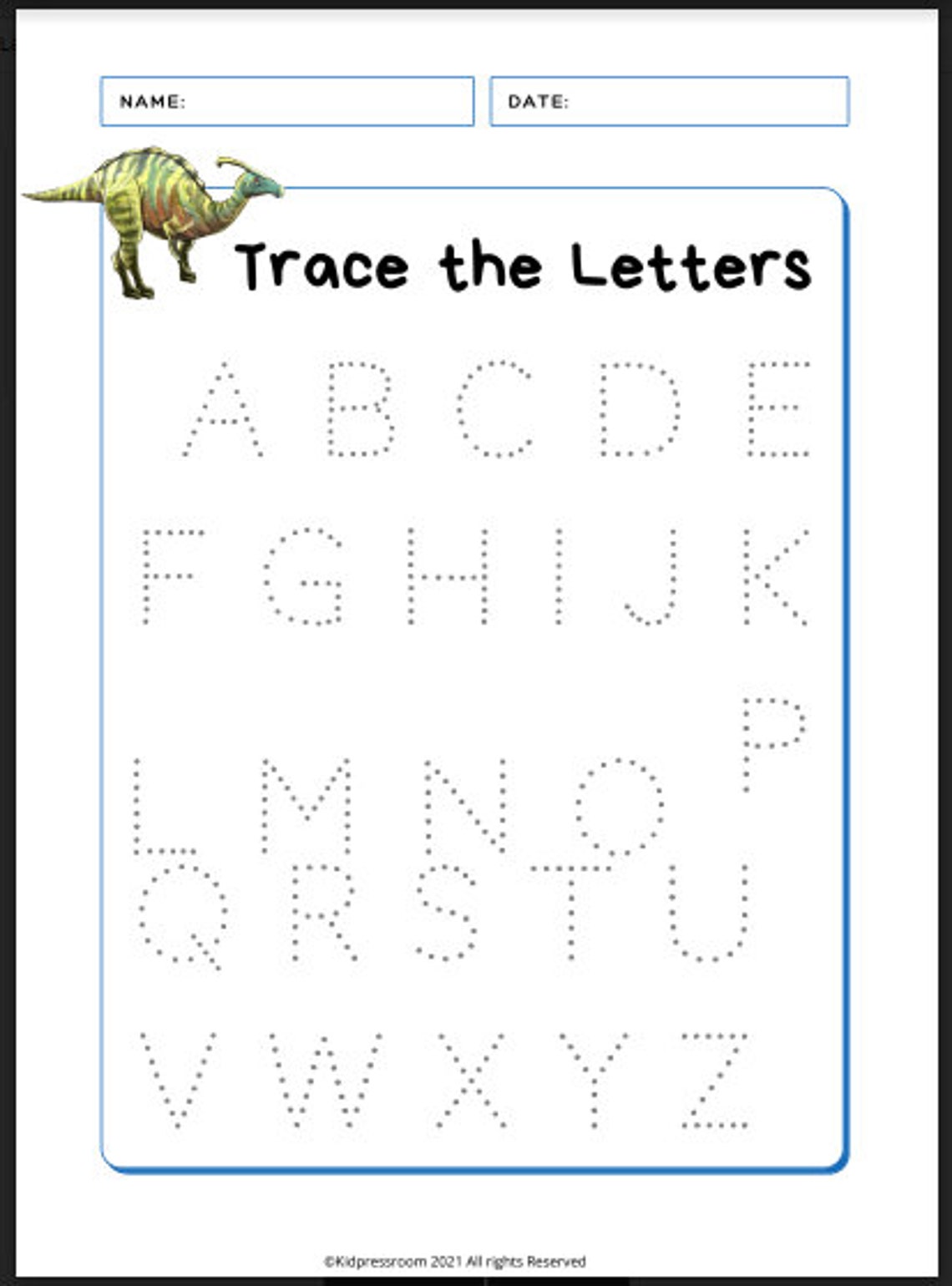 Advanced Kindergarten Language Art Worksheet