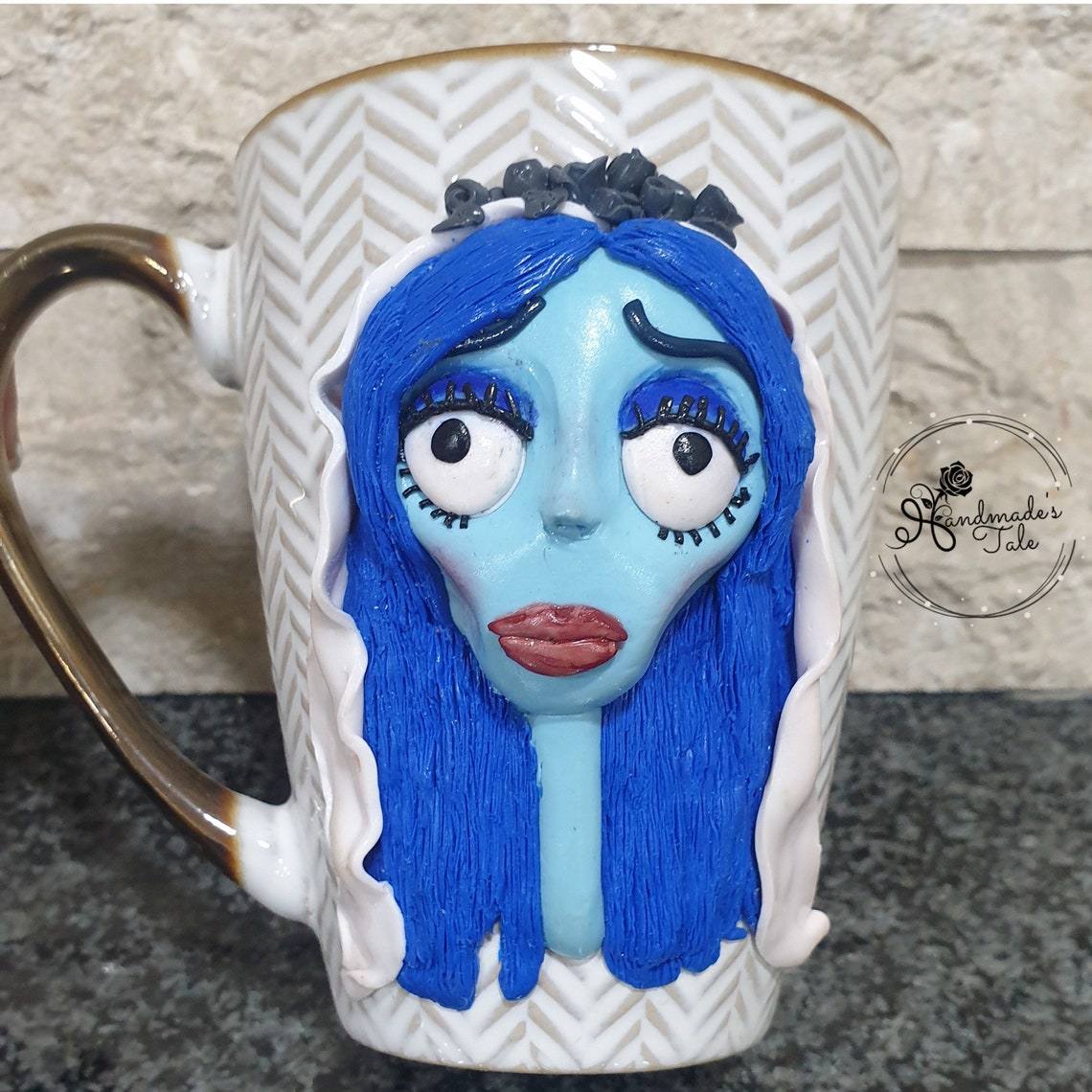 Corpse Bride Handmade Mug With Polymer Clay - Etsy