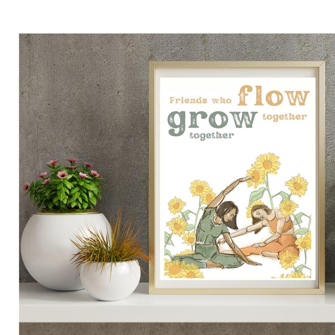 Yoga Poster- Digital Download, Inspirational and Heartfelt Affirmation ...