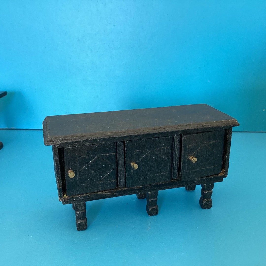 Barton Miniature Tudor Sideboard Blackish Dark Brown Dollhouse ...