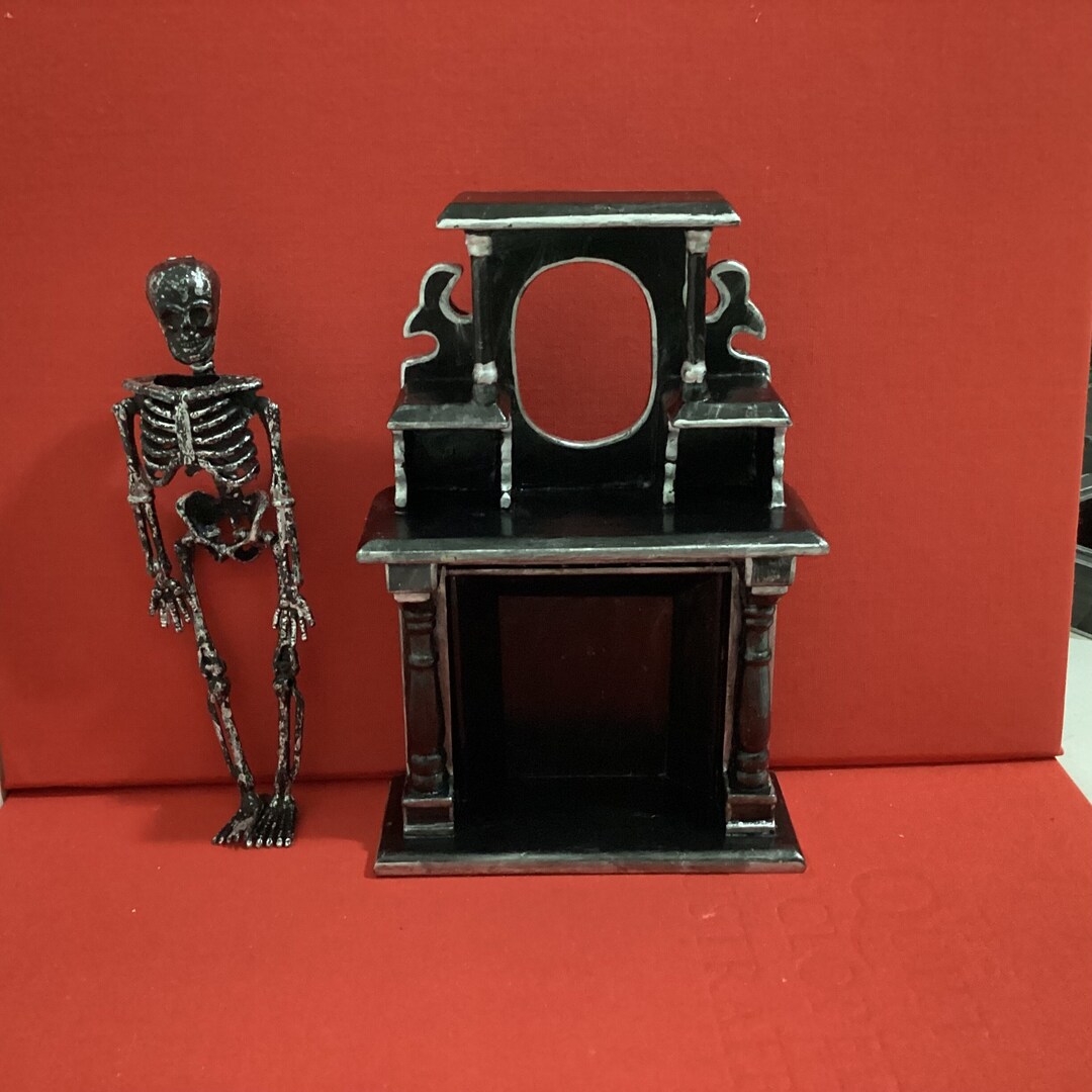 Frightening Fireplace & Skeleton - Etsy