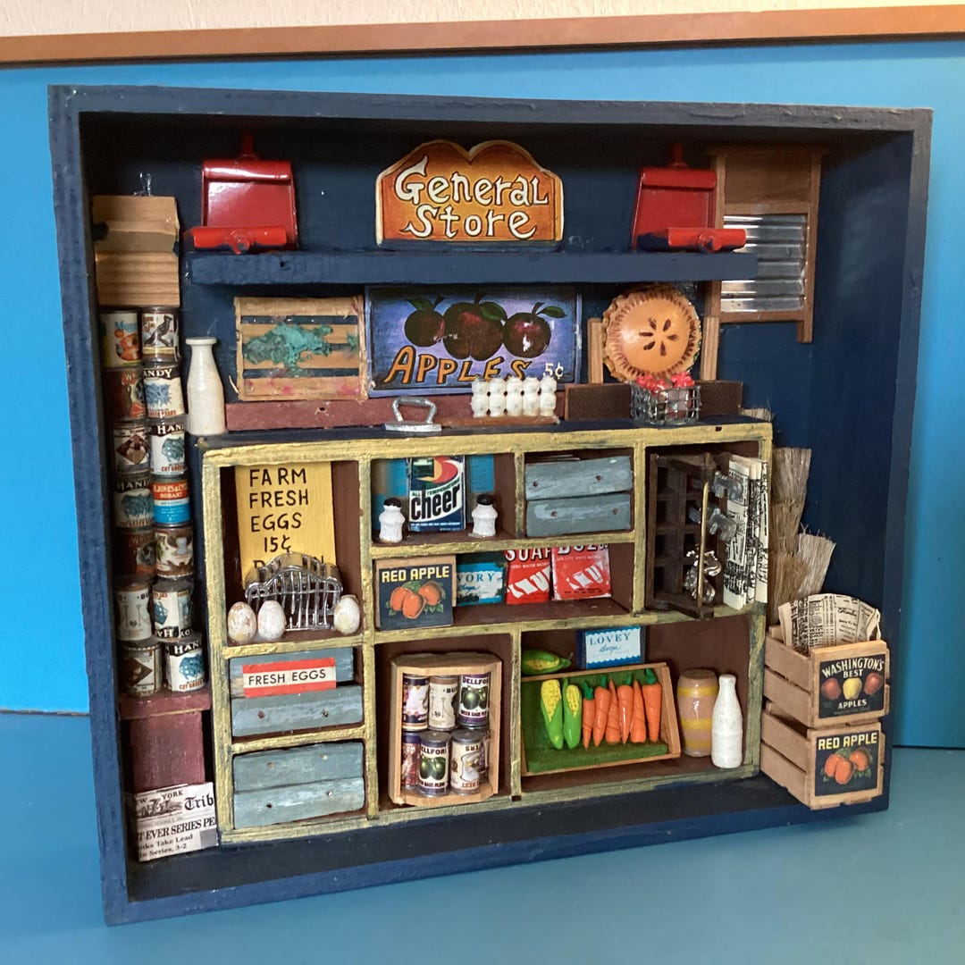 Handmade Dollhouse Room Miniature General Store Room in A Box Miniature ...