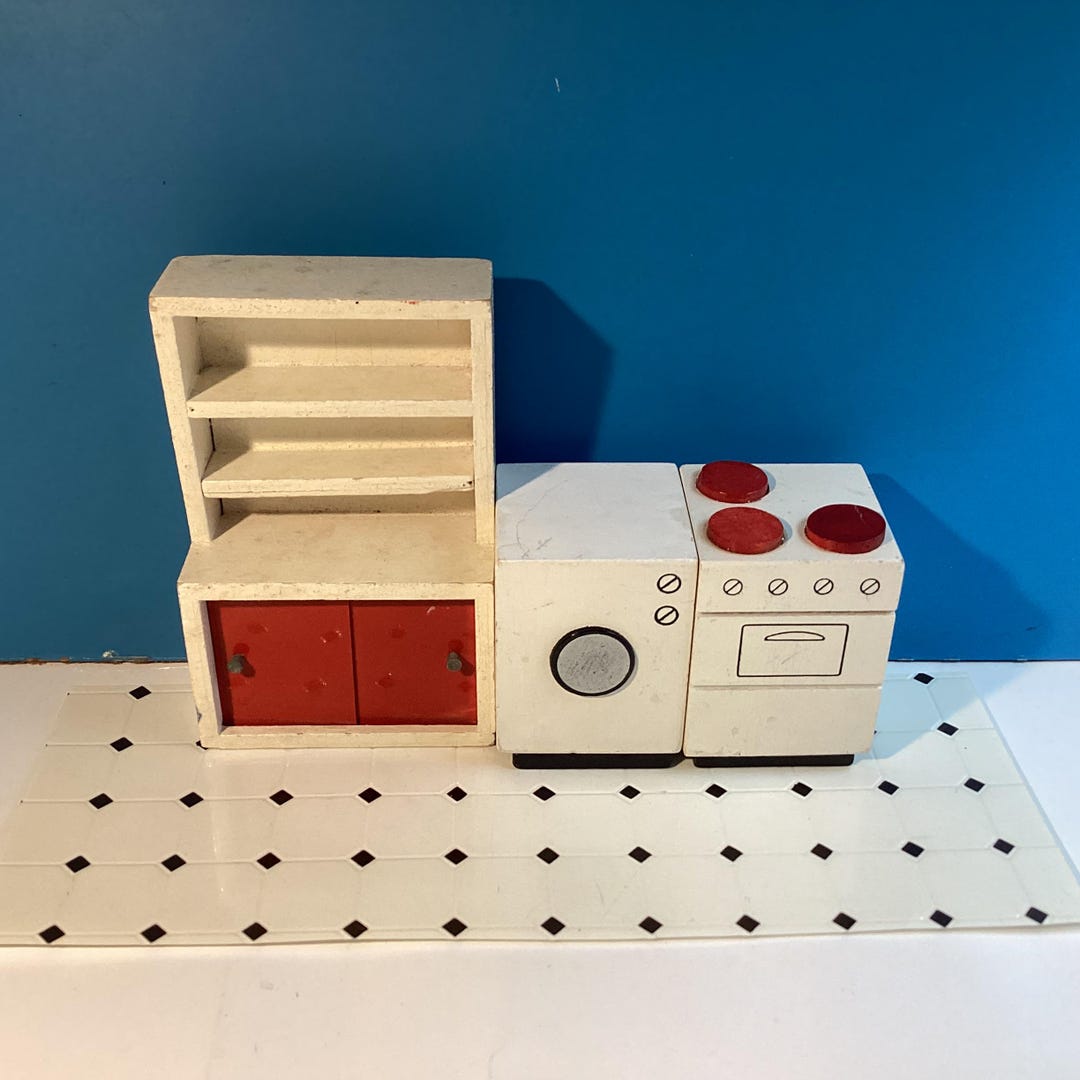 Barton Czech Tofa Miniature Kitchen Set Vintage Dollhouse Furniture ...