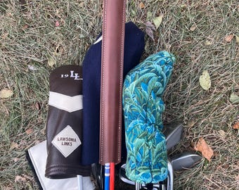 Leather Alignment Stick Covers, Golf Gifts, Golf Stick Covers, Gifts ...